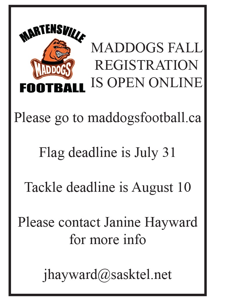 Maddogs Fall Registration Open Online | Martensville Messenger